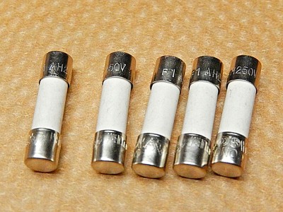 1AMP 250V Fuse 5mm x 20mm Quick Blow CERAMIC BODY Pack of 10 | eBay