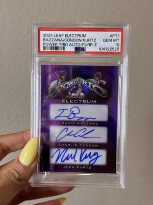 2024 Leaf Electrum - Power Trio Nick Kurtz, Travis Bazzana, Charlie ...