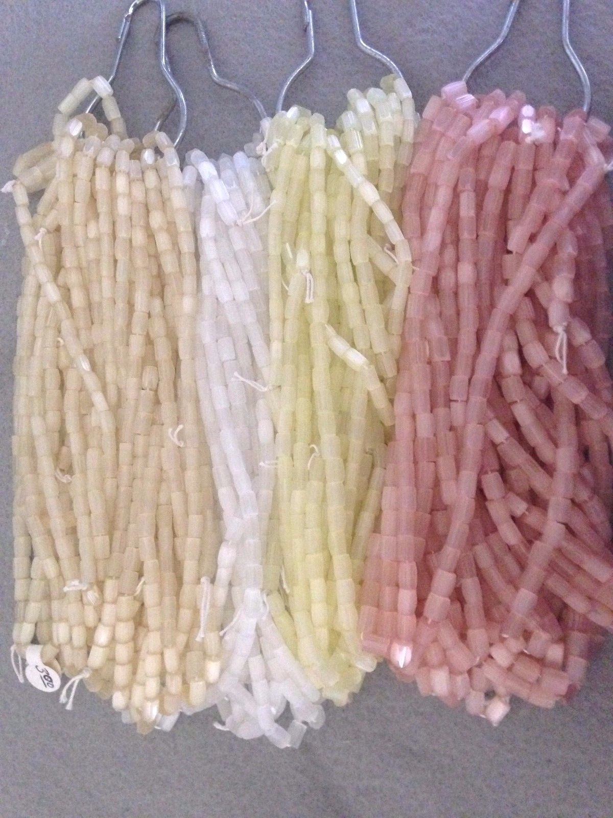 Faceted Frosted Glass Atlas Tubular Beads. 4mm Diameter x 6mm Long - 4 ...