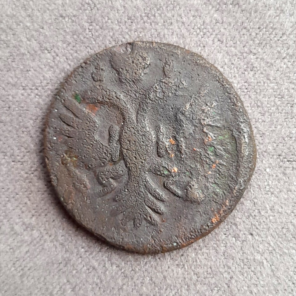 Denga 1736 1/2 Kopeks Russian Empire Anna Original Copper Coin KM# 188 ...