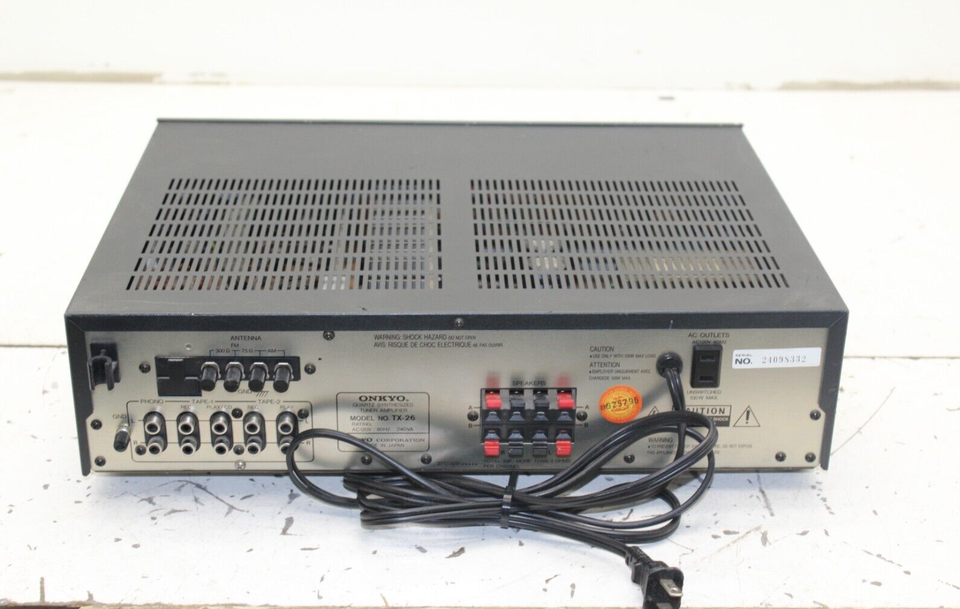 Onkyo TX- 26 Quartz Synthensized Tuner Amplifier | eBay