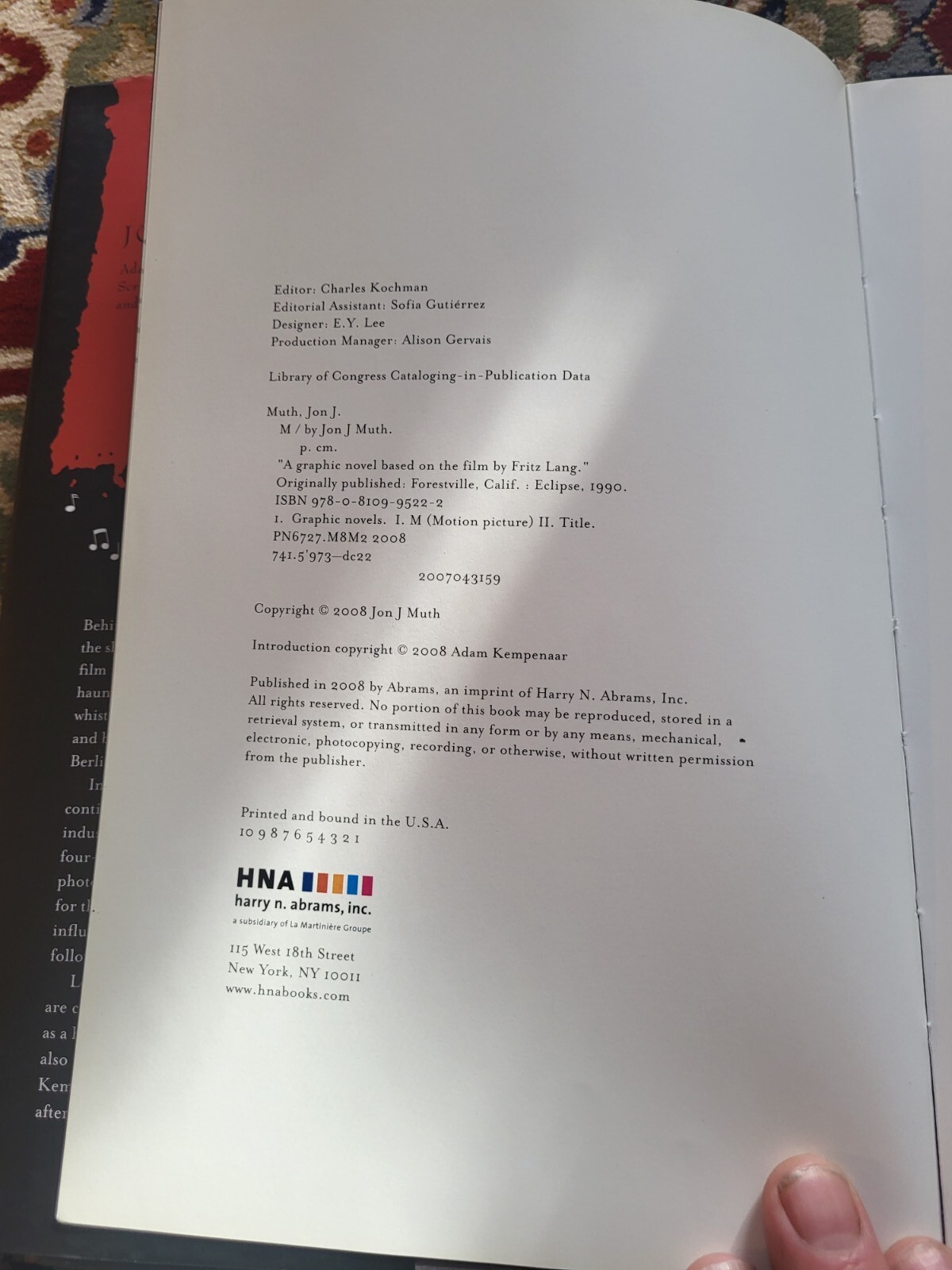 M (Abrams ComicArts, 2008) Jon J Muth Graphic Novel Based on Film by Fritz Lang 9780810995222 | eBay