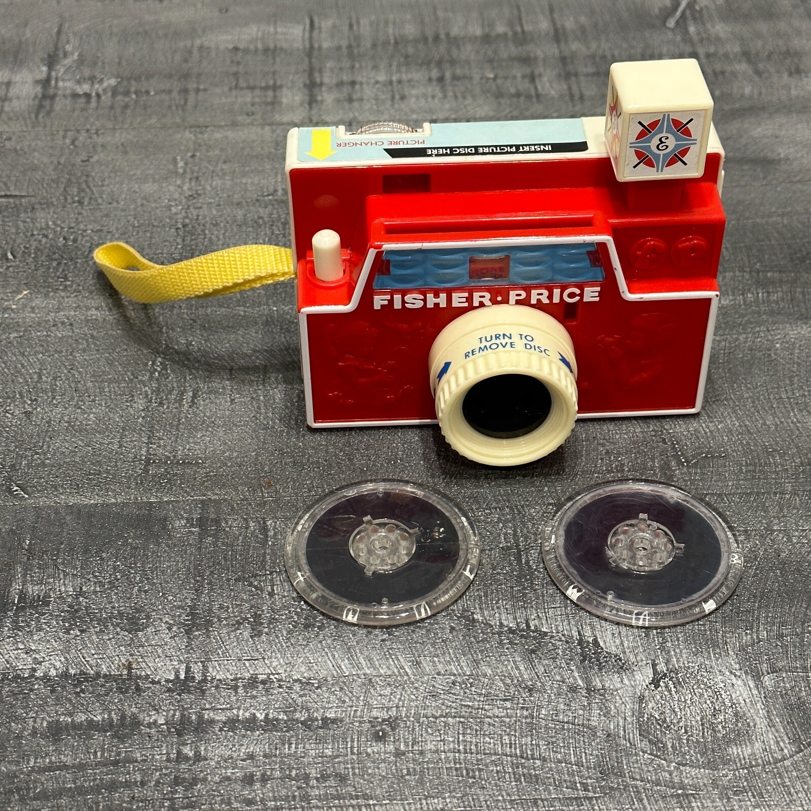 Vintage Fisher Price Changeable Picture Disc Camera w/ 2 Discs Very ...