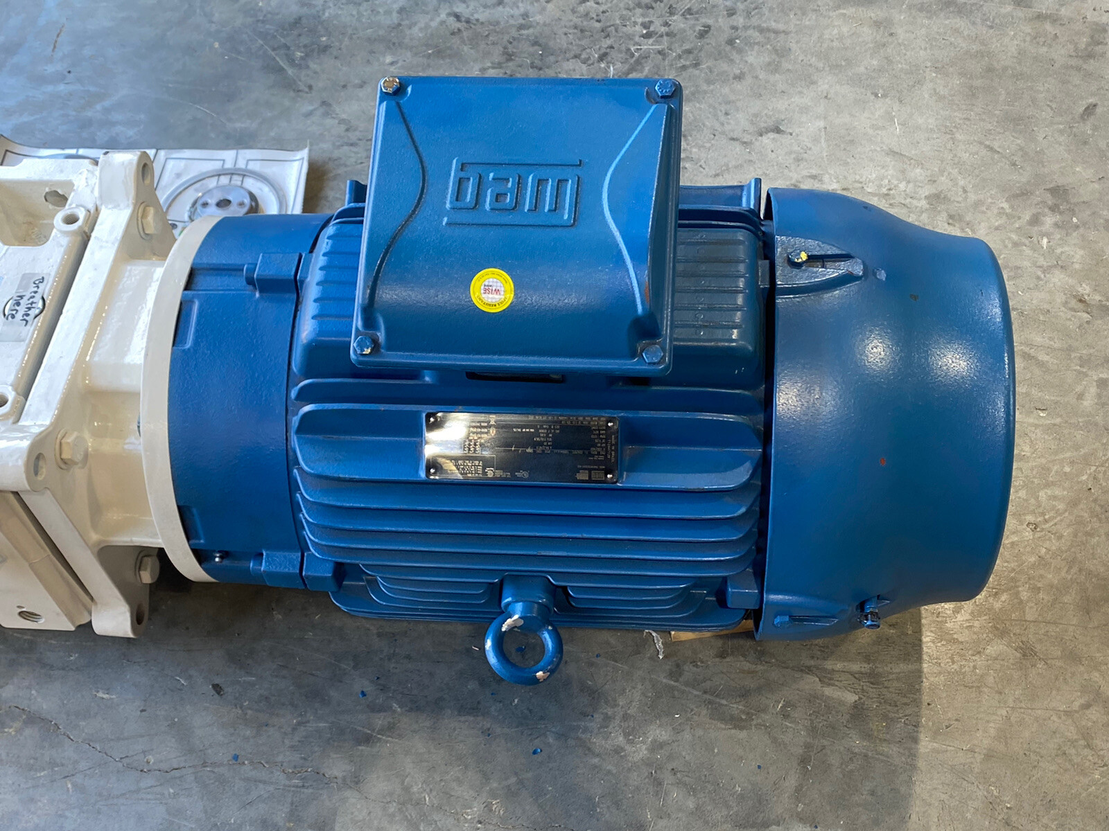 WEG MOTOR 40 HP WITH ROSSI MOTOR GEAR REDUCER MR CI 160 UO2A-N320TC NEW ...