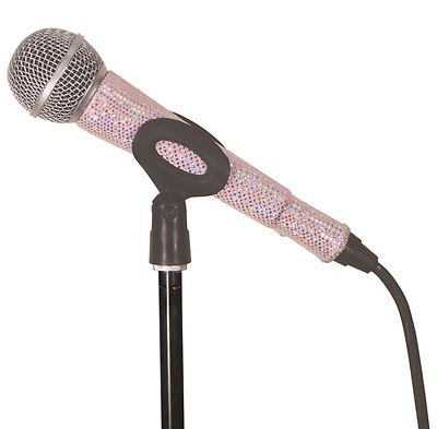 Genuine MicFX Branded Microphone Sleeve Cover Skin - Soft Pink Sequin ...