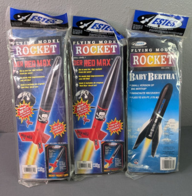 Estes Flying Model Rockets - Der Red Max - Baby Bertha | eBay