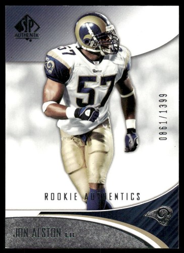 Jon Alston Rookie 2006 SP Authentic #160 #/1399 47245 | eBay