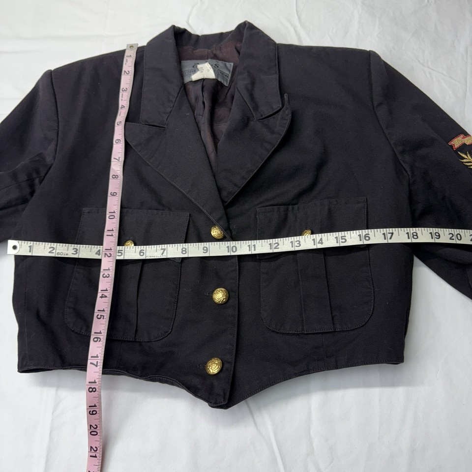 VTG ABS Women’s Military Themed Cropped Blazer Jacket Sz L USA Made ...