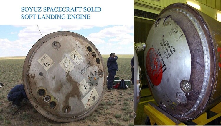 Soyuz Landing Motors Rockets On Track With Supplies For The Space