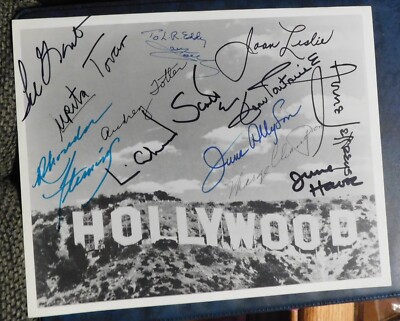 Hollywood Sign 8x10 photo autographed by 12 legendary sexy & beautiful ...