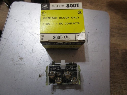 NOS Allen Bradley Bulletin 800T 800TXA Series C Contact Block 1NO/1NC ...