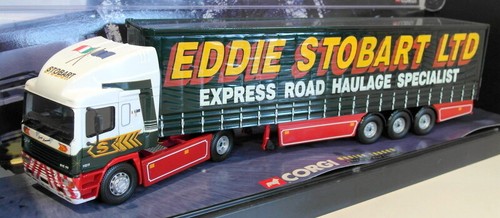 Corgi 1/50 Scale 75201 - ERF Curtainside Truck Eddie Stobart Ltd + Case ...