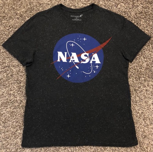 NASA Classic Logo Buzz Aldrin Men's Dark Gray T-Shirt Size XL | eBay