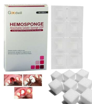 Sterile Gelfoam Hemocollagene Dental Gelatin Sponges Absorbable 32pcs ...