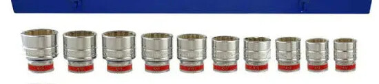 10PC KT PRO Industrial 1 inch Drive 12 Point Large Sizes Standard SAE ...