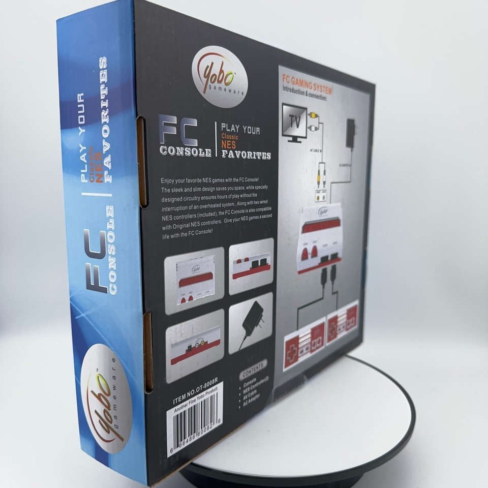 Yobo Fc Console Video Game System to play NES 8 Bit Nintendo Games Red ...