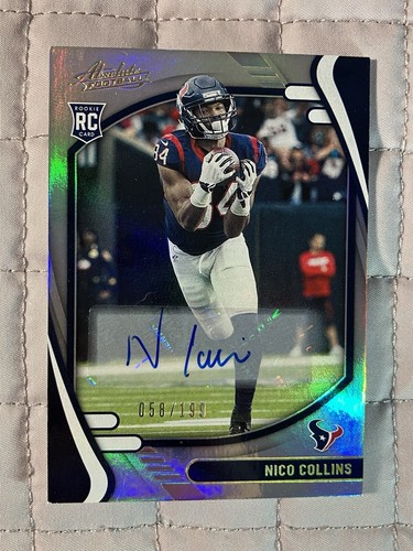 Nico Collins 2021 Panini Absolute Spectrum Signatures #127 Rookie Auto ...