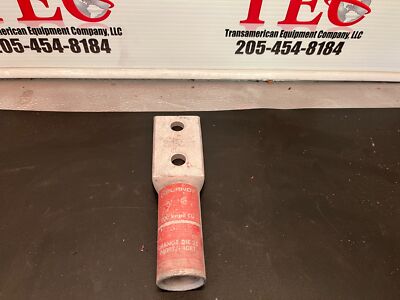 Burndy YA40-2N Two Hole Hylug Code Conductor Long Barrel Copper ...