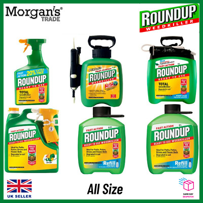 Roundup Total Fast Action Weed Killer Kit Or Refill Sprayers RTU - All ...