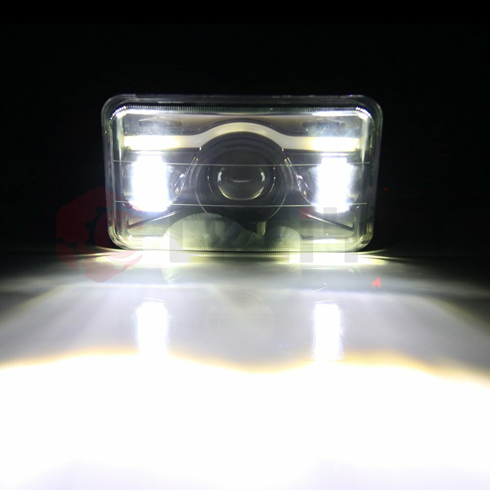 Pair 4"x6" high power Hi Low Beam DRL square head light for Truck ...