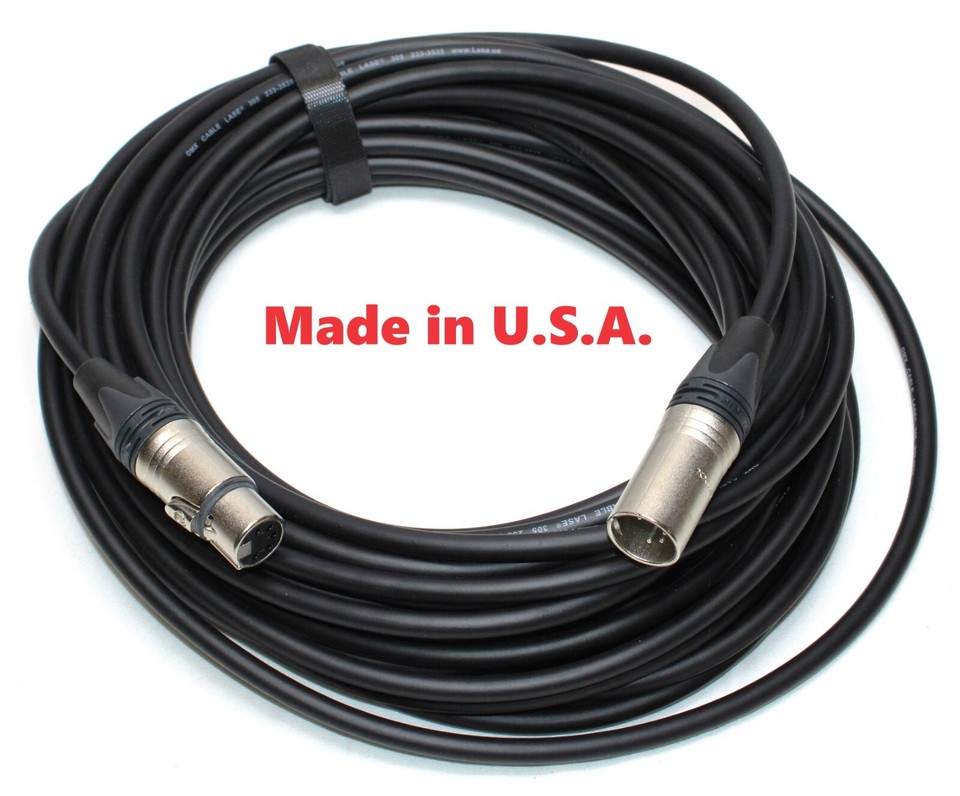 LASE 50 Ft DMX 5 Pin XLR Lighting Cable W/ NEUTRIK LCDMX2-NC5MXX-FXX-N ...
