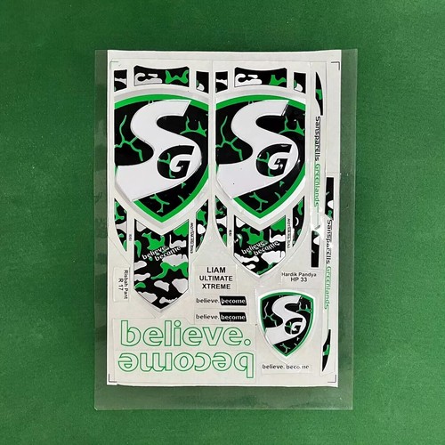 SG Believe Become 3D Embossed Cricket Bat Stickers | eBay