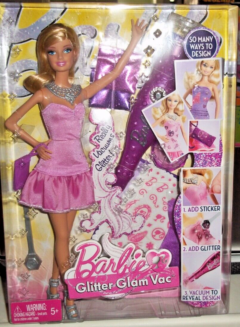 BARBIE GLITTER GLAM VAC REALLY VACUUMS GLITTLER YOUR DESIGNS FROM 2010 ...