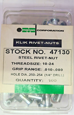 Marson Steel Poly-Nut Rivet-Nuts 10-24 qty 100 47130 | eBay
