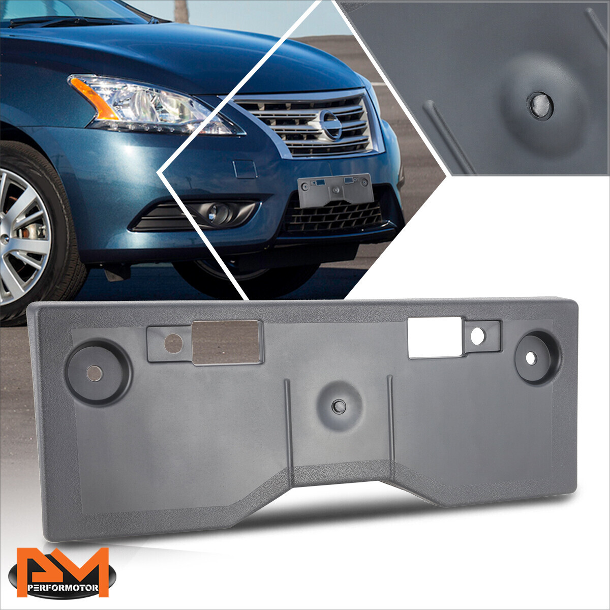 For 13-15 Nissan Sentra Front Bumper License Plate Tag Mounting Bracket ...