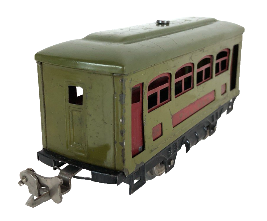 Lionel No. 529 4-Wheel Pullman Passenger Car, Olive Green/Red | eBay