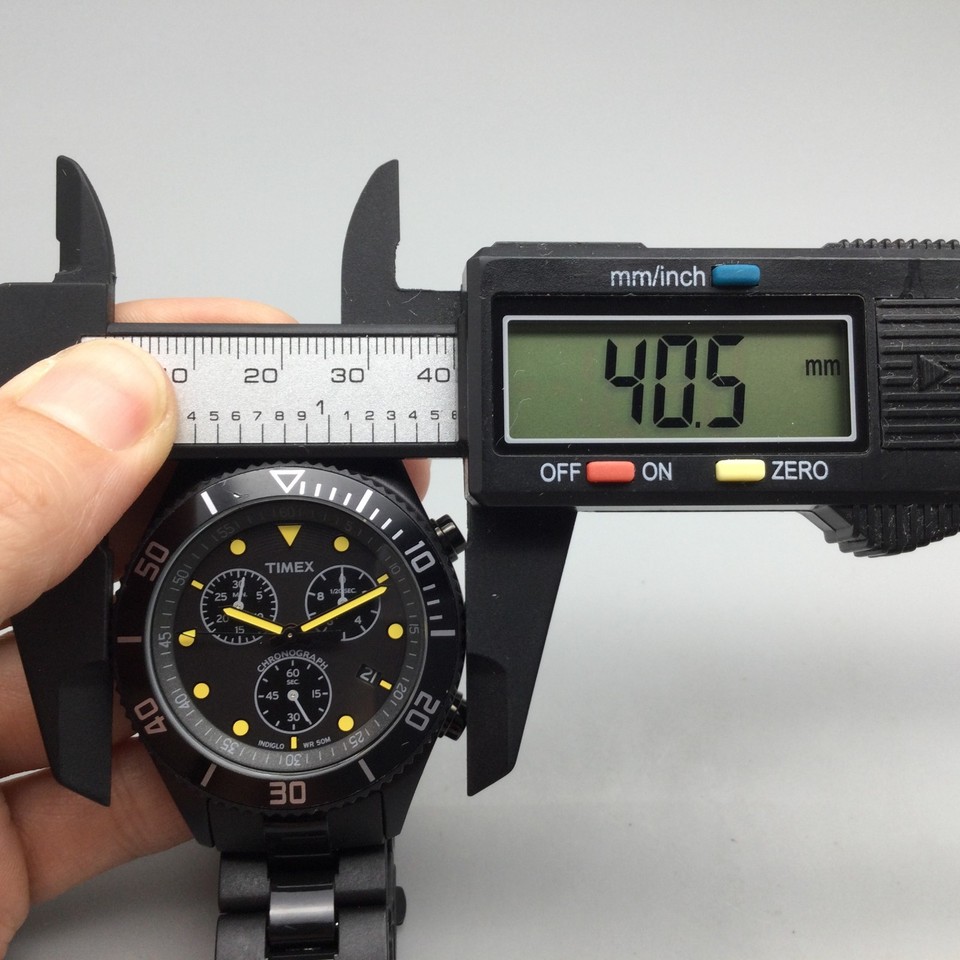 Timex Chronograph T Series Watch Men Black Indiglo 41mm T2N866 New ...