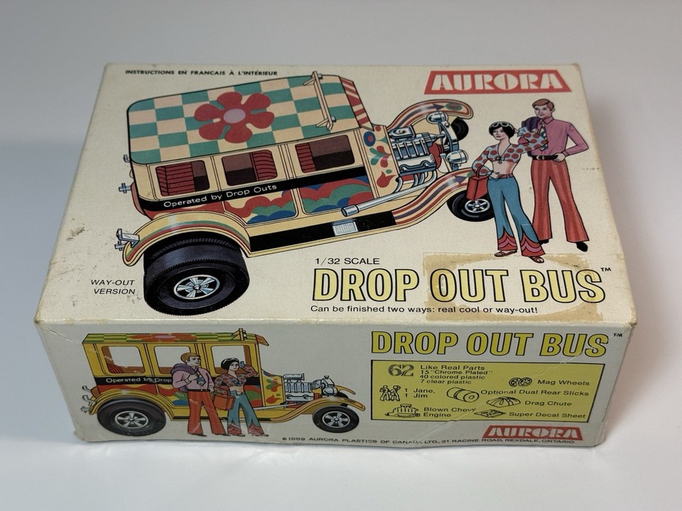 Vintage Aurora #591 Drop Out Bus Model Kit 591-175 Box Only 1969 Canada ...