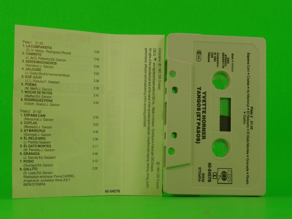 YVETTE HORNER TANGOS ET PASOS (114) 16 Track Audio Cassette CBS | eBay UK