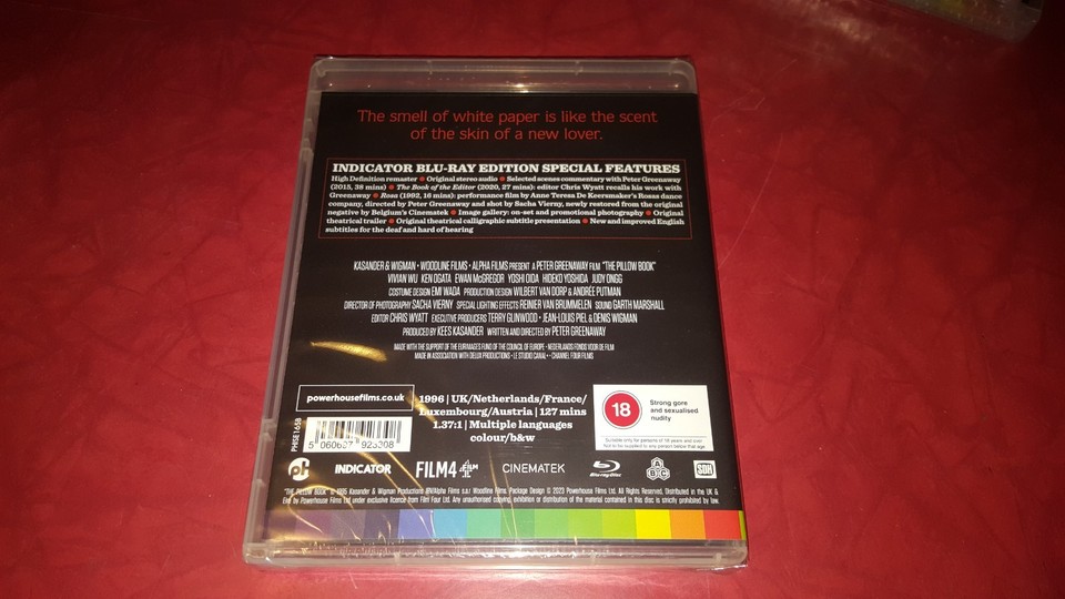 The Pillow Book Peter Greenaway Ewan McGregor Blu Ray Region Free ...