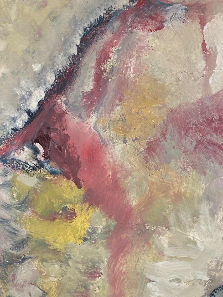 Very Beautiful Oil Painting Wood Marie Magescas Abstract 1993 Expressionism Art | eBay