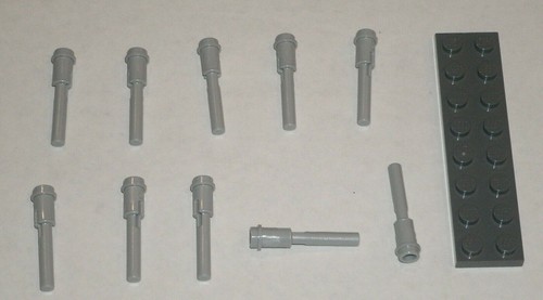 LEGO NEW Light Bluish Grey Half Pin with Bar 2L (10x) 4520320 Brick ...