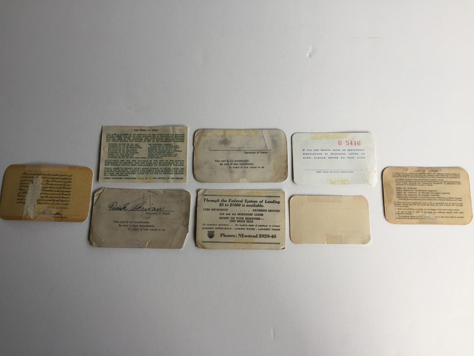 Vintage Credit Cards, Lot of 8, 1936-1950 | eBay