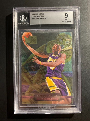 KOBE BRYANT 1996-97 FLEER METAL CYBER METAL #5 ROOKIE RC BGS 9 MINT | eBay