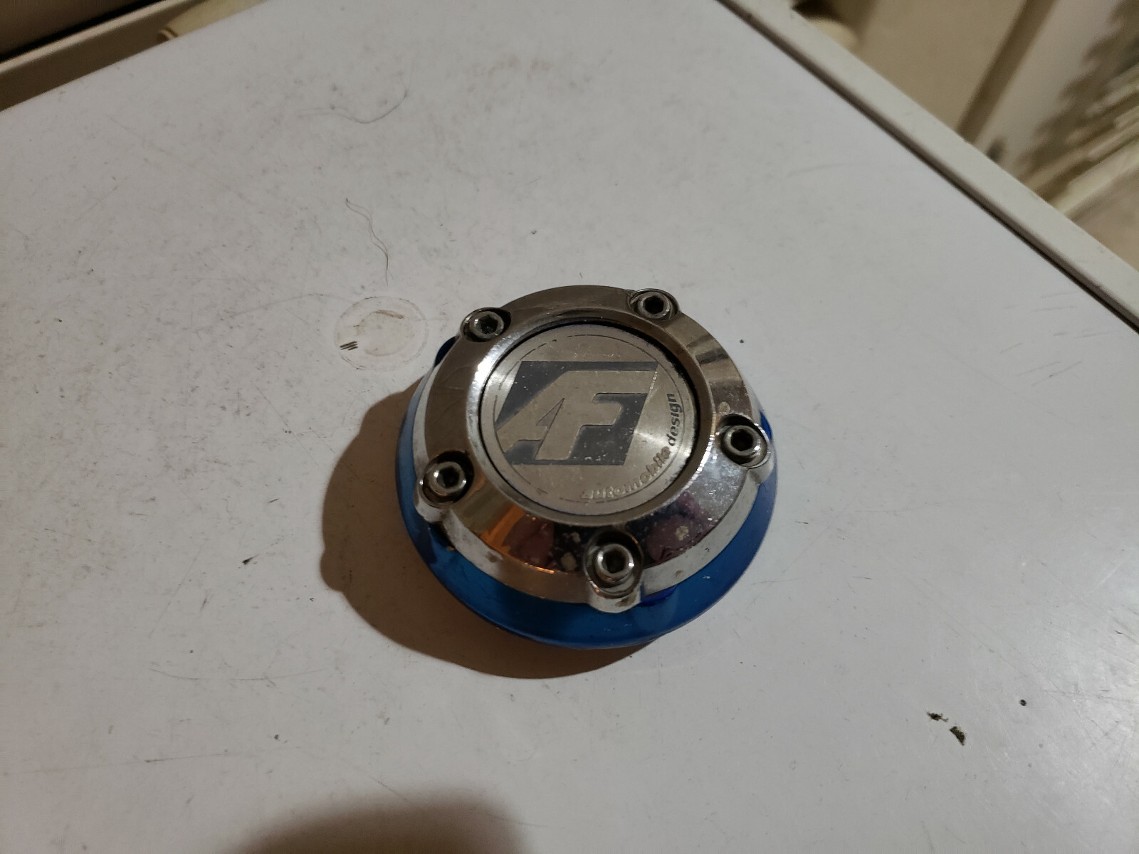 AF Sacchi Sendel Wheels Chrome/Blue Center Caps #STW-095-B Custom Cap # ...