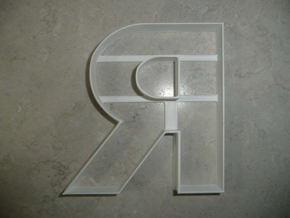 LETTER R 4 INCH UPPERCASE CAPITAL BLOCK FONT COOKIE CUTTER USA PR4231 ...