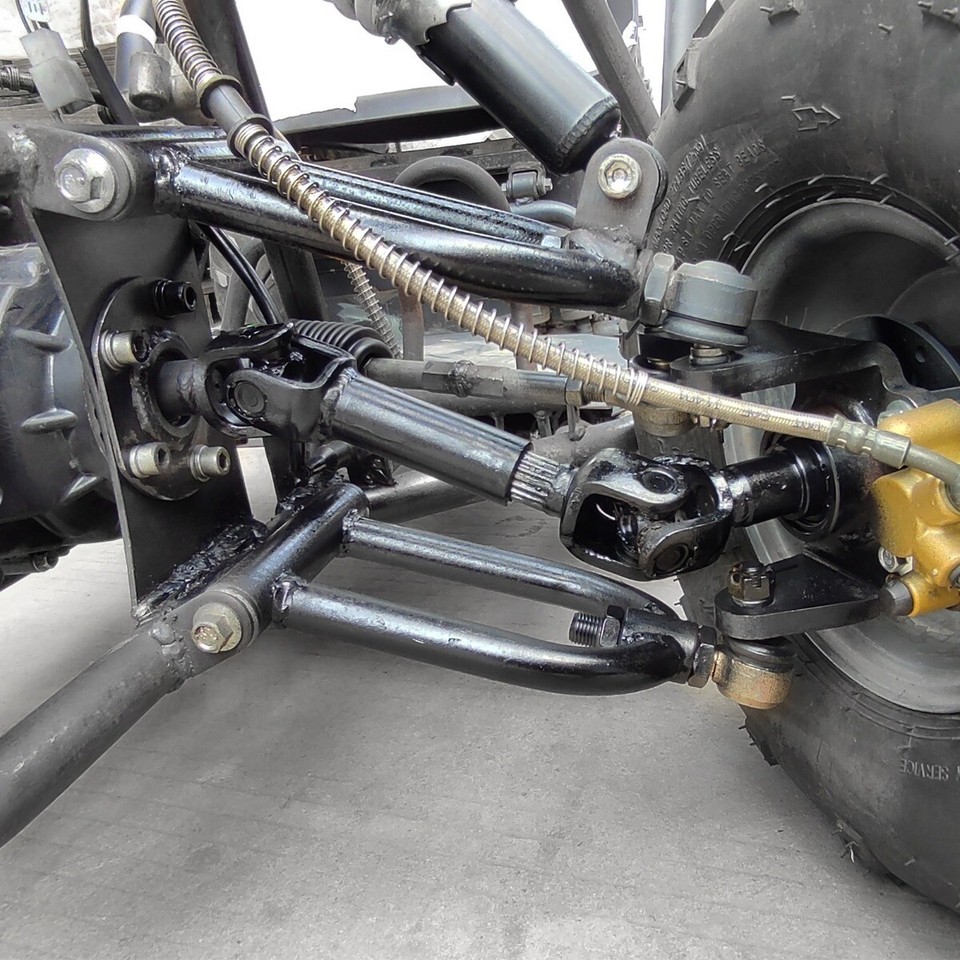 Front Suspension Swing Arm 4 Wheel Drive Axle Kit+ 250mm Shock Go kart ...