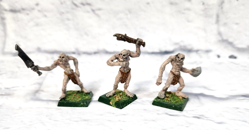 Warhammer Fantasy AOS Vampire Counts Ghouls METAL x3 LOT OOP Painted ...