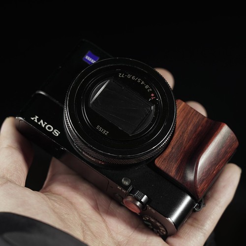 Wood Wooden Camera Shutter Release Butoon Hand Grip Fits Sony RX100 M6 ...
