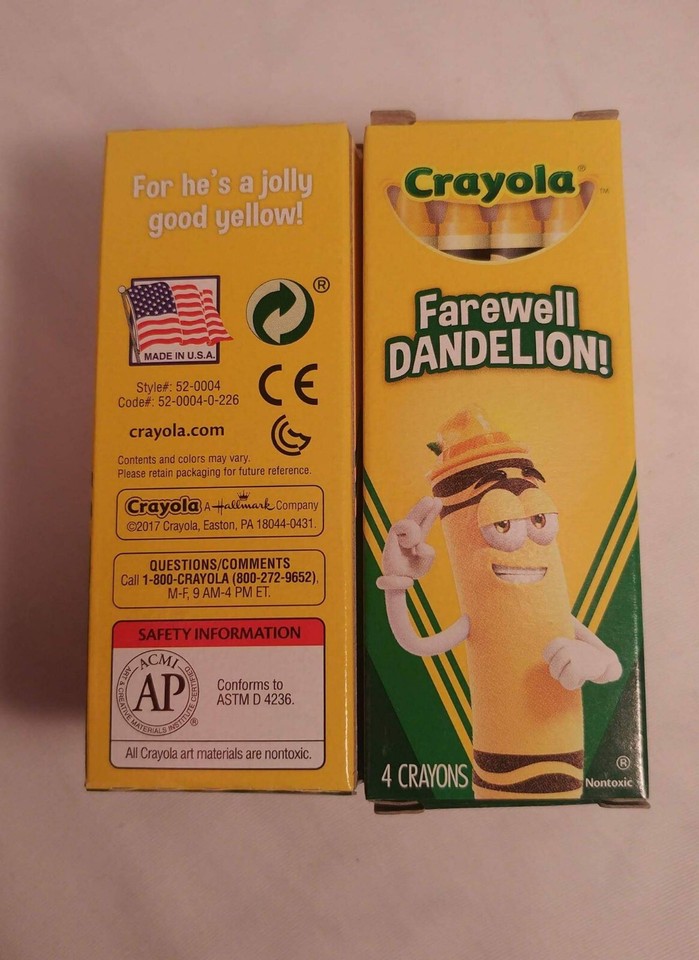 Retired Color 10 Boxes Farewell Dandelion Crayons (2017) 40 Crayons In ...