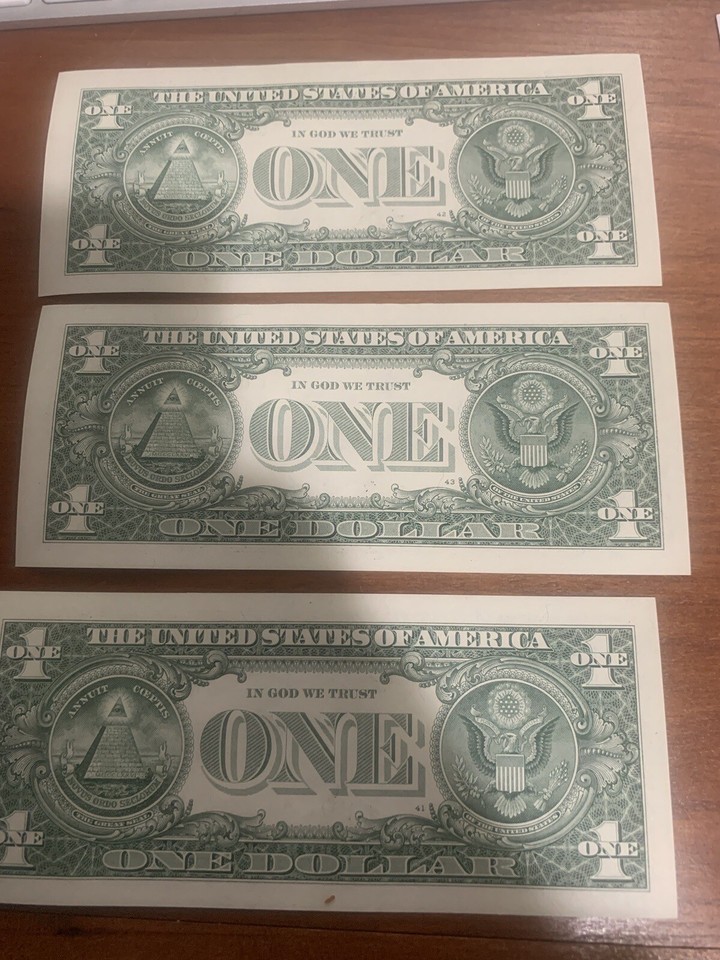 US One Dollar Bill Three Sequential Star Notes Crisp 2013 Star Note | eBay