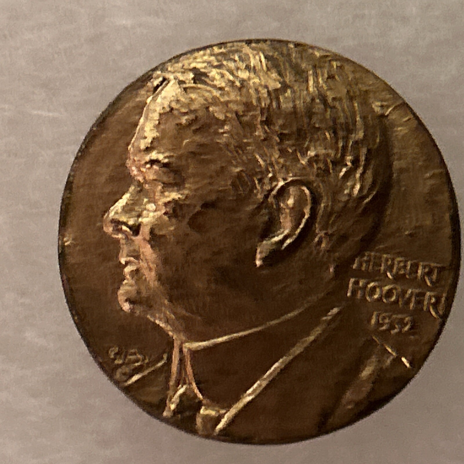 Herbert Hoover 1932 brass 1” pinback button pin | eBay