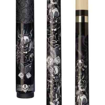 Players LIVE HARD TATTOO Pool Cue Stick - 58" Pro Taper, 2-Piece, Le ...