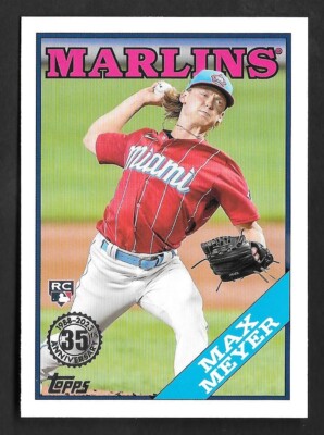 2023 Topps Series 1 MAX MEYER RC 1988 Topps Baseball -MIAMI MARLINS- # ...