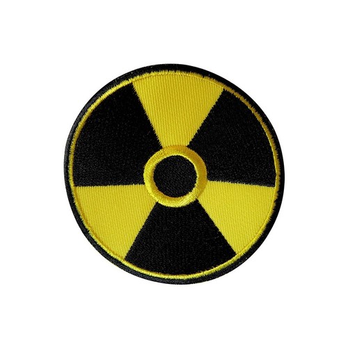 Radiation Warning Sign Iron On Patch Radioactive Symbol Post Apocalypse ...