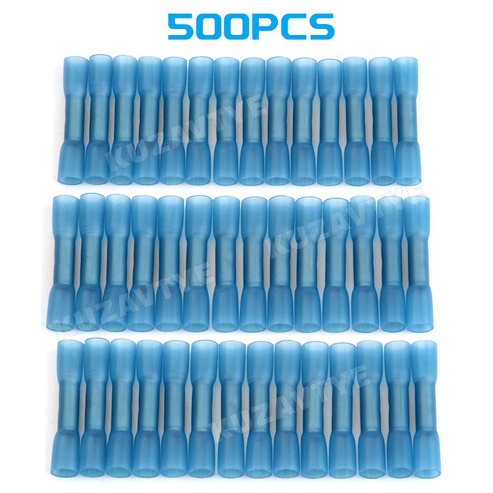 200/500x Waterproof Heat Shrink Butt Wire Connector Insulated Crimp ...